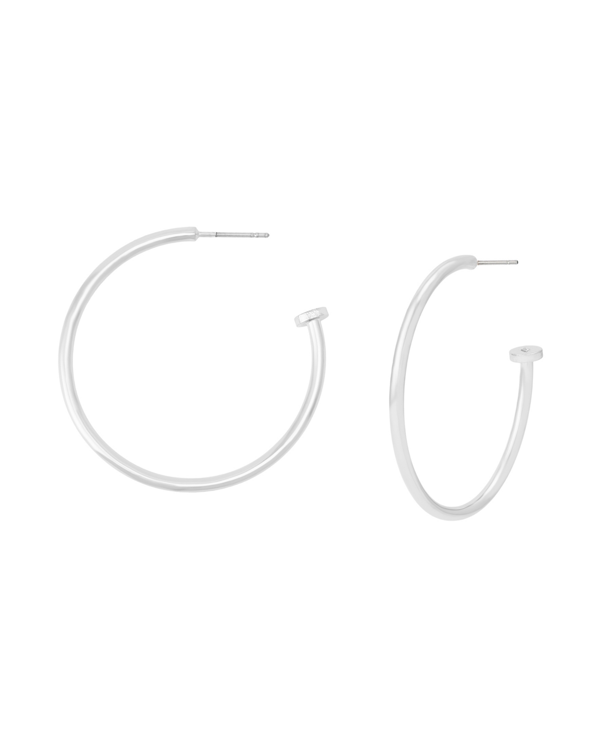 Click here for Robert Lee Morris Soho Silver Minimal Medium Hoop... prices