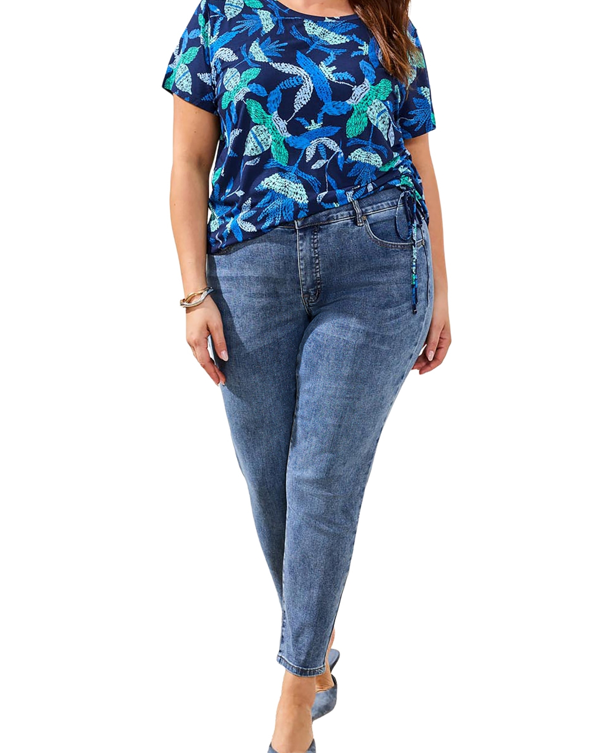 Click here for Tribal Plus Size Sophie Curvy Ankle Jeans - Dkvint... prices