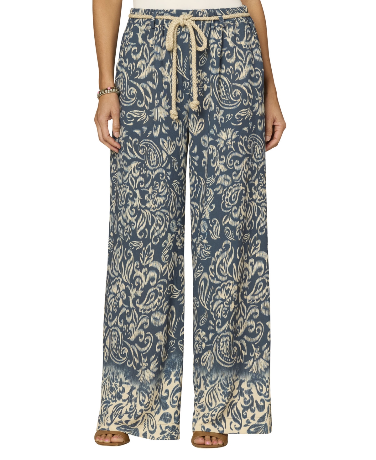 Click here for Democracy Petite Pleated Wide Leg Pants - Deep Sha... prices