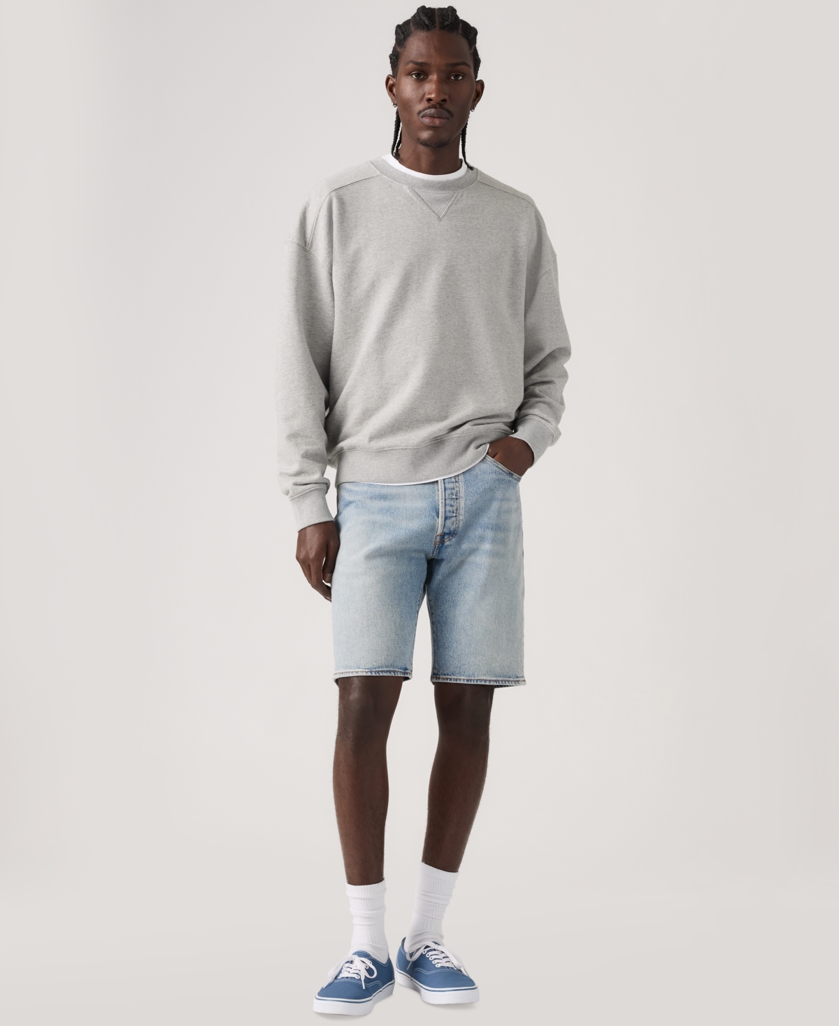 Click here for Levis Mens 501 Original Hemmed Stretch 9 Jean Shor... prices