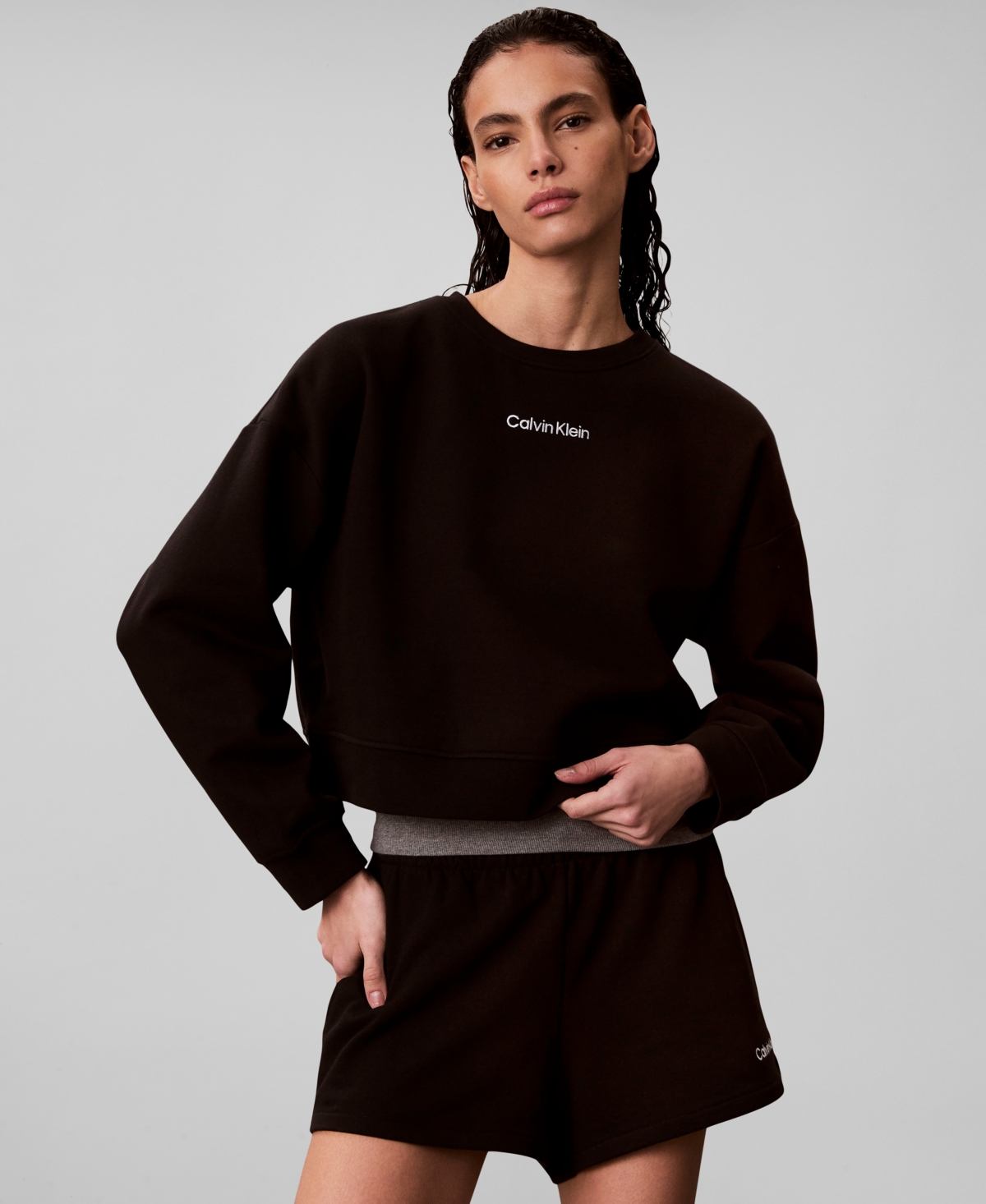 Click here for Calvin Klein Performance Womens Crewneck Long-Slee... prices