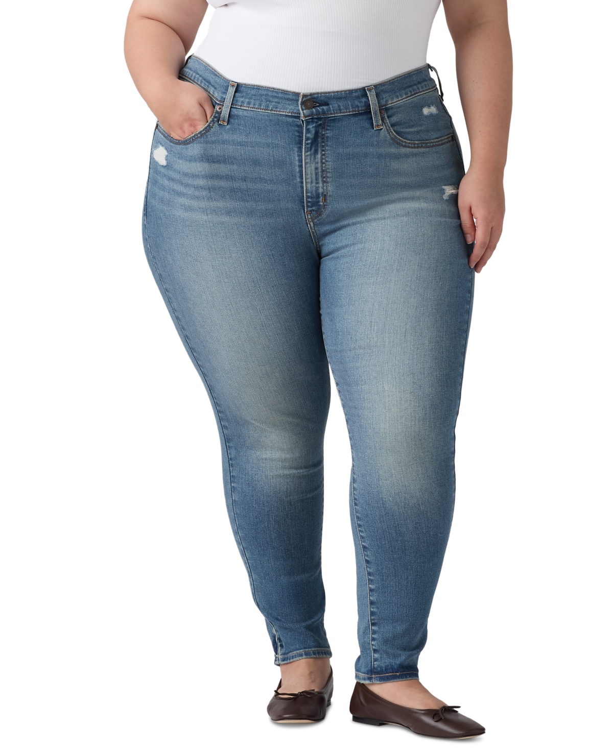 Click here for Levis Plus Size 721 High-Rise Skinny Jeans - Cave... prices