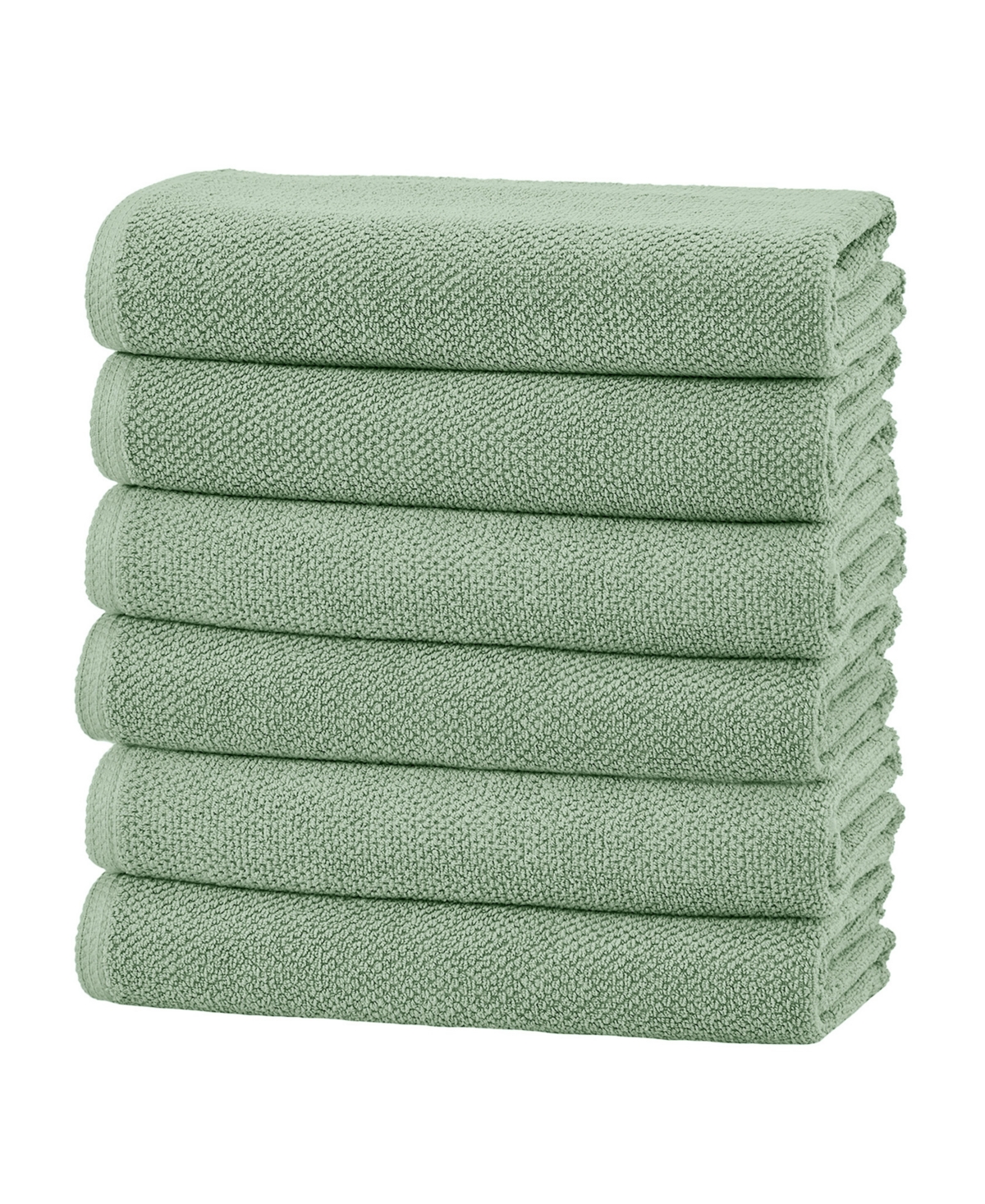 Click here for Linery & Co. Cotton Textured 6-Piece Hand Towel Se... prices