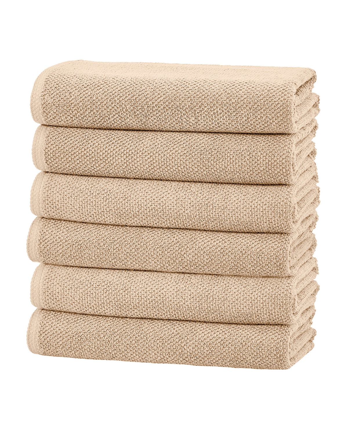 Click here for Linery & Co. Cotton Textured 6-Piece Hand Towel Se... prices