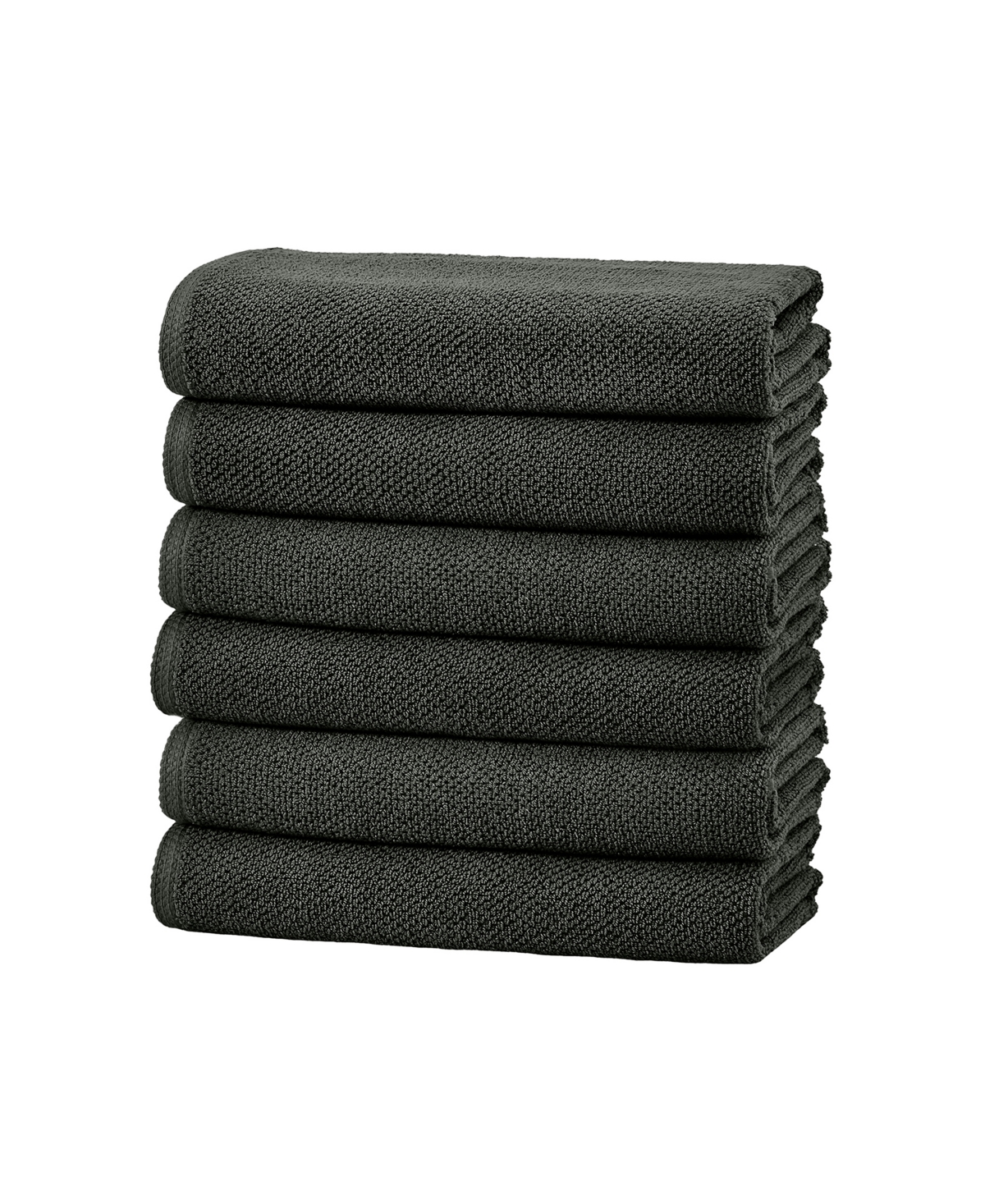 Click here for Linery & Co. Cotton Textured 6-Piece Hand Towel Se... prices