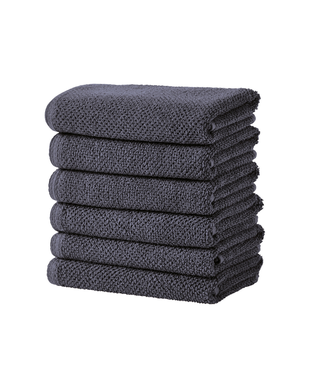 Click here for Linery & Co. Cotton Textured 6-Piece Hand Towel Se... prices