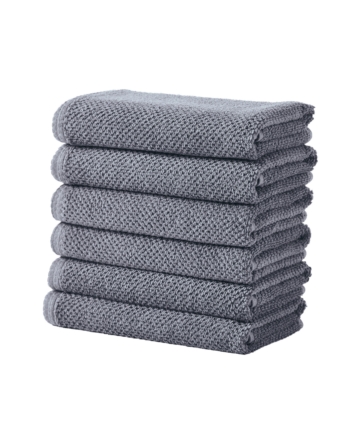 Click here for Linery & Co. Cotton Textured 6-Piece Hand Towel Se... prices