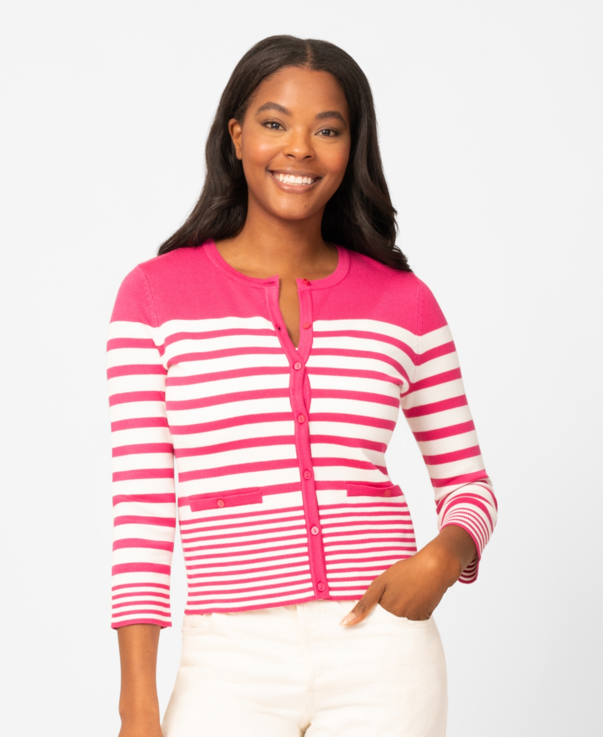 Click here for Melissa Paige Womens Mix Stripe Cardigan Top  Macy... prices