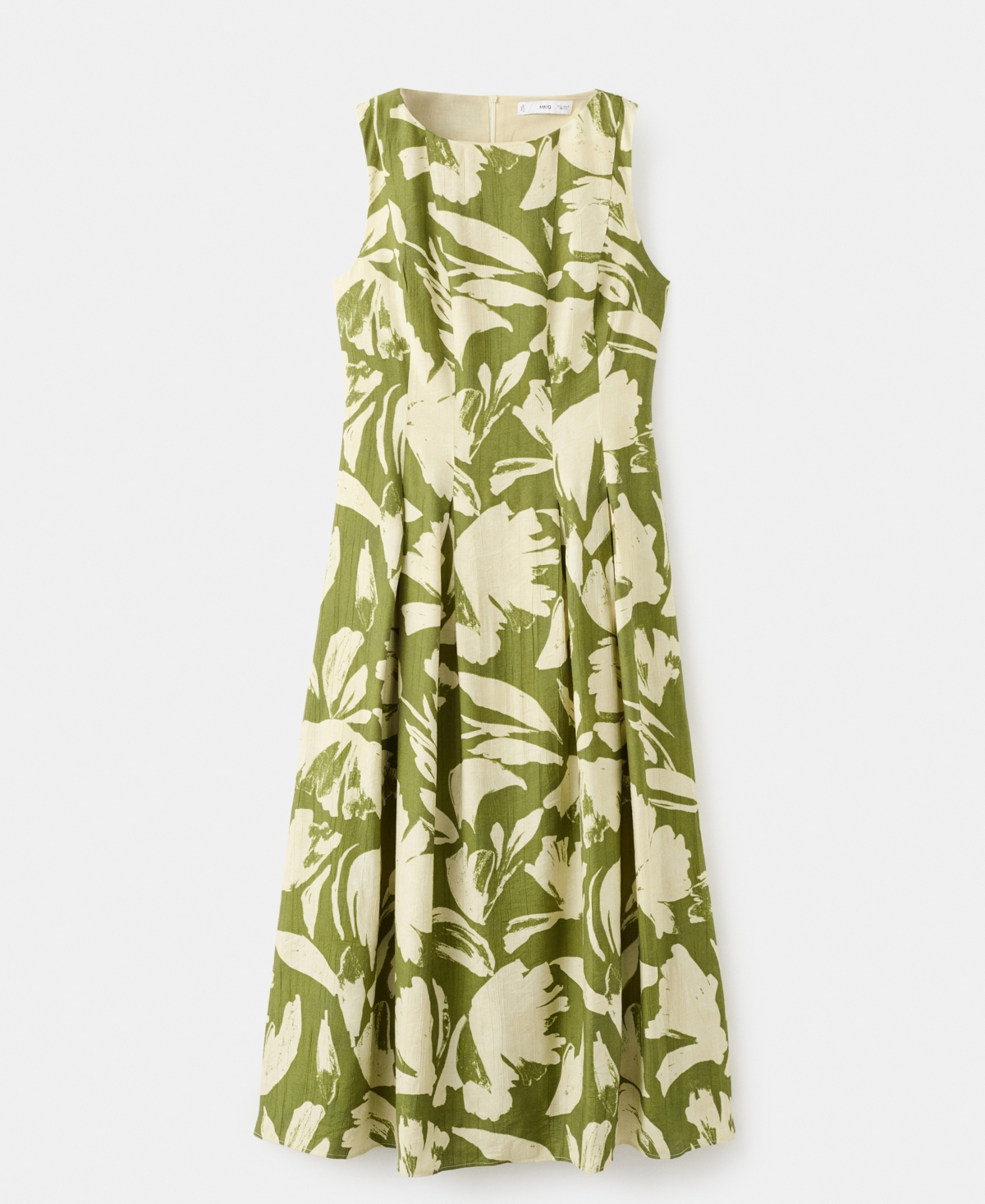 Click here for Mango Womens Floral-Print Flared Dress - Green prices