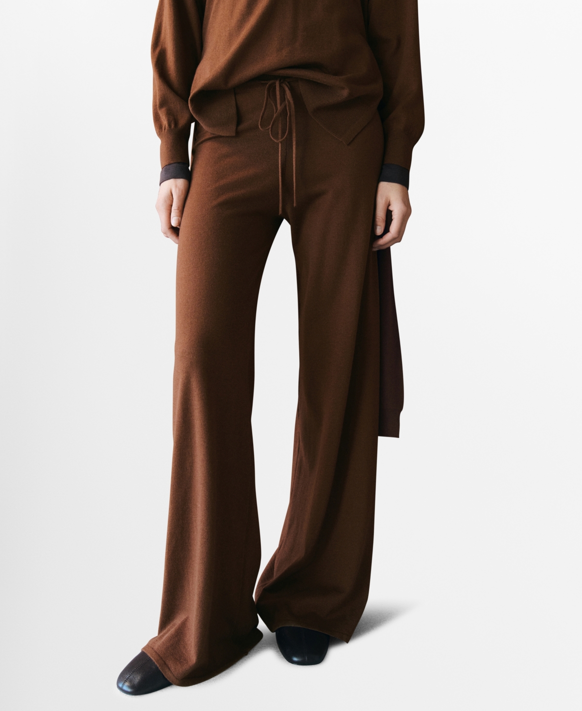 Click here for Mango Womens Elastic Waist Straight-Fit Pants - Ca... prices