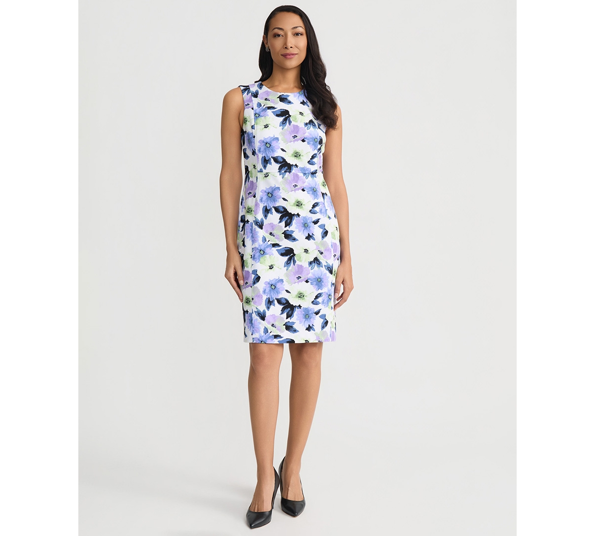 Click here for Prncs Seam Sheath Spring - Lily White Multi prices