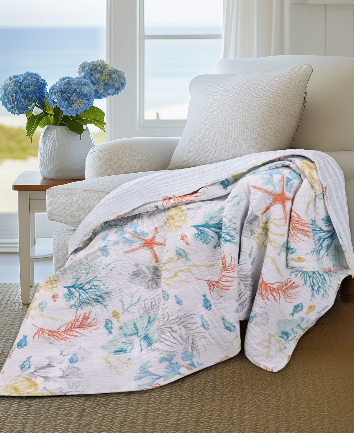 Click here for Levtex Home Whimsical Sea Reversible Quilted Throw... prices