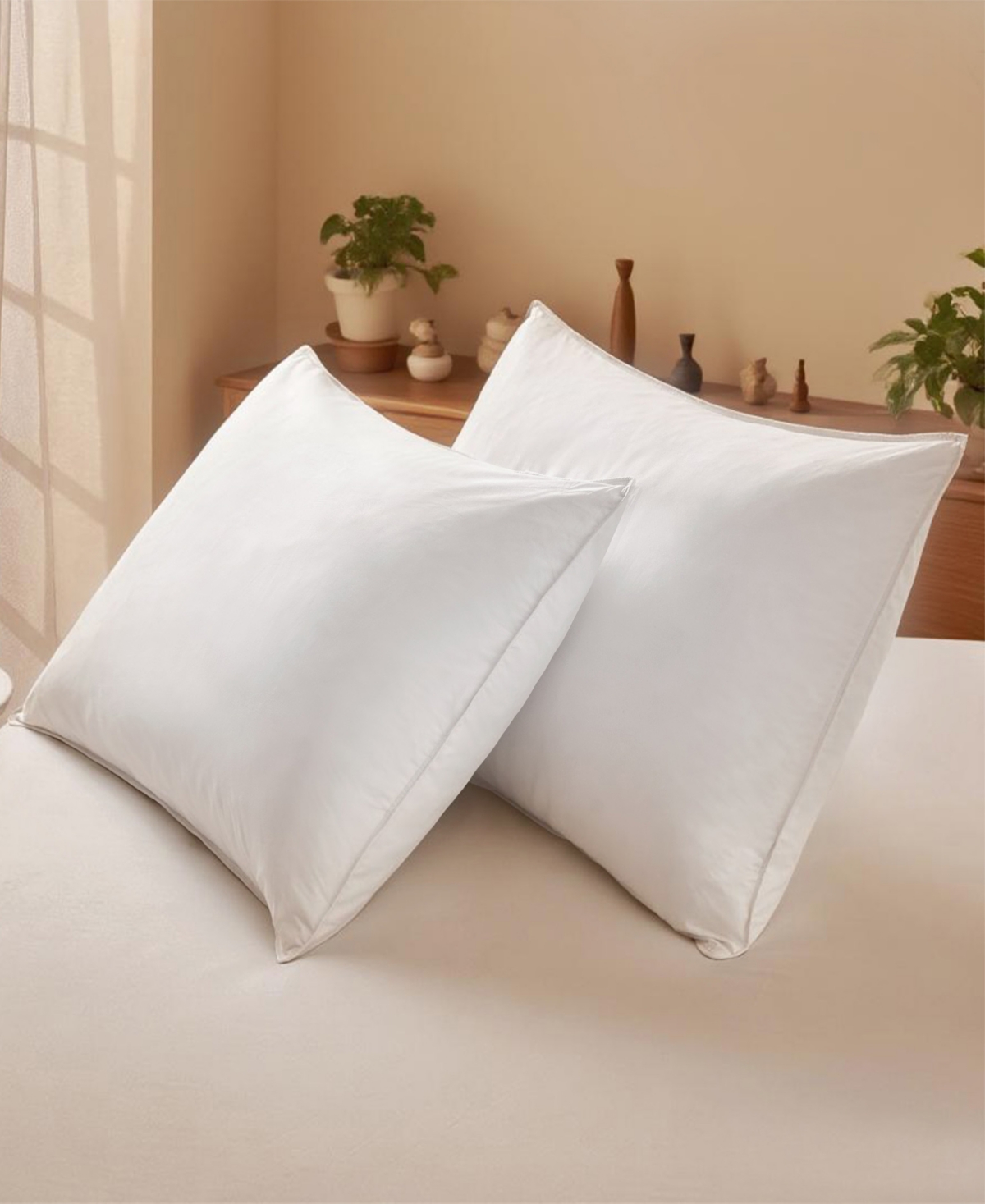 Click here for Unikome Medium Firm Feather 2-Pack Pillows  Standa... prices