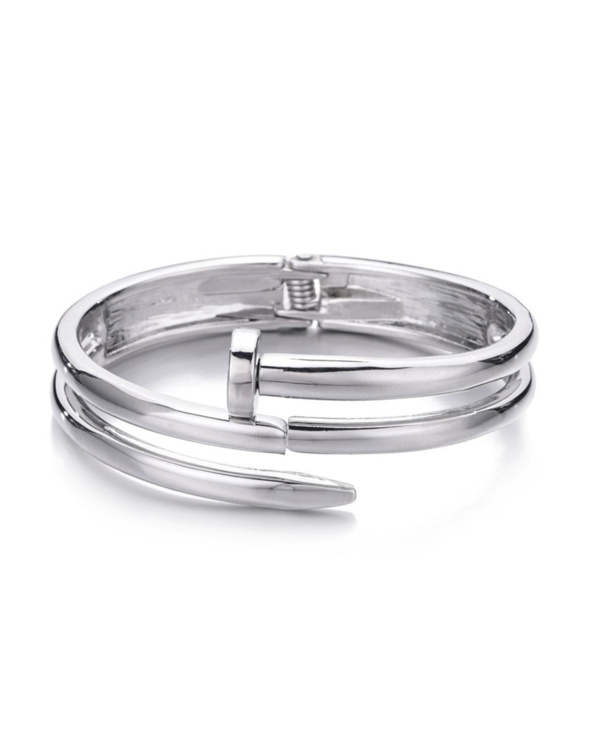 Click here for Adornia Silver Hinge Nail Cuff Bracelet - Silver prices