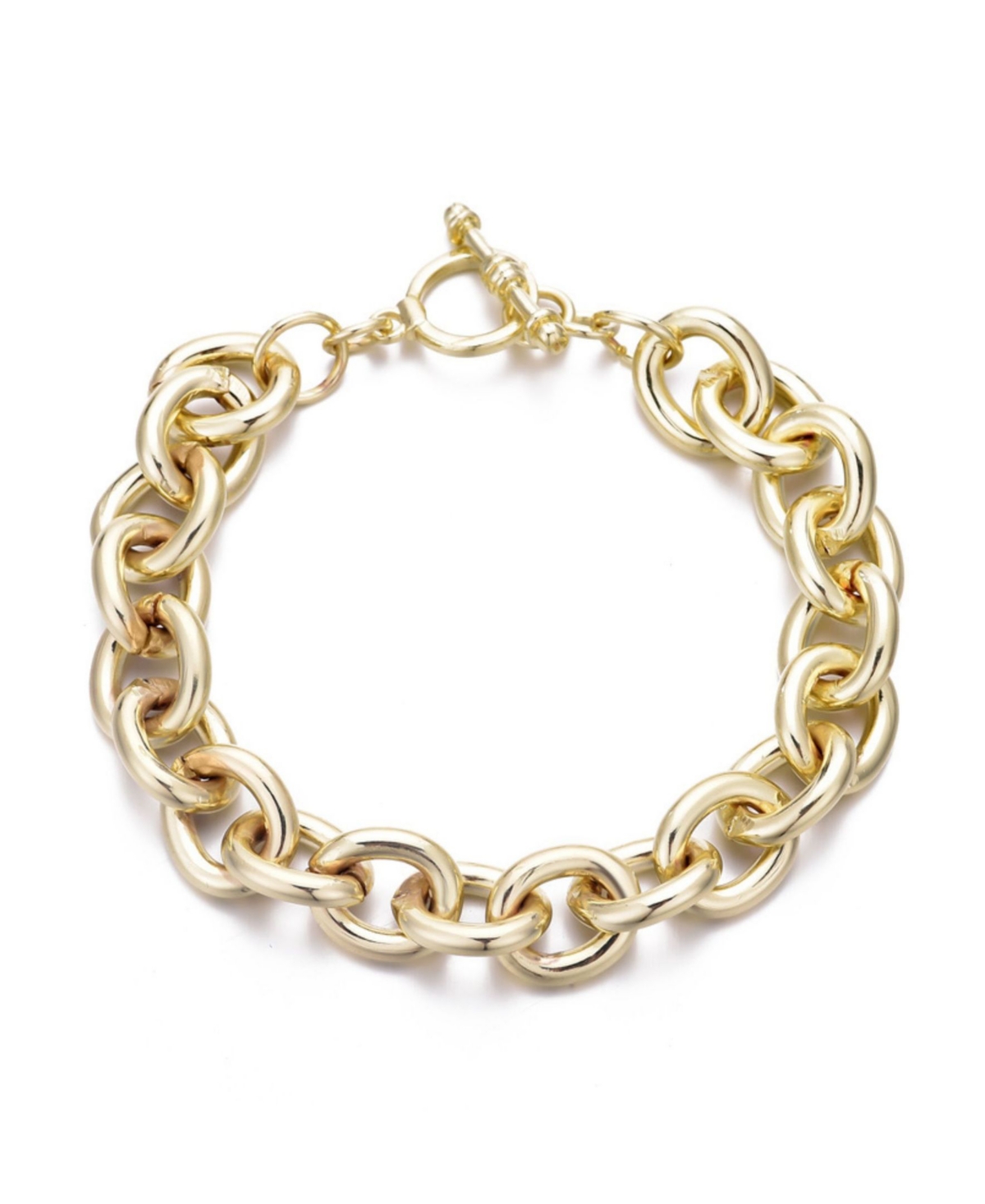 Click here for Adornia Gold Chunky Oval Link Toggle Bracelet - Go... prices