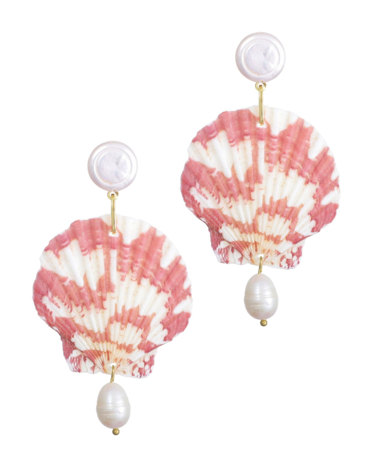 Click here for Adornia Pearl Pink Shell 3-Drop Earrings - Pink prices