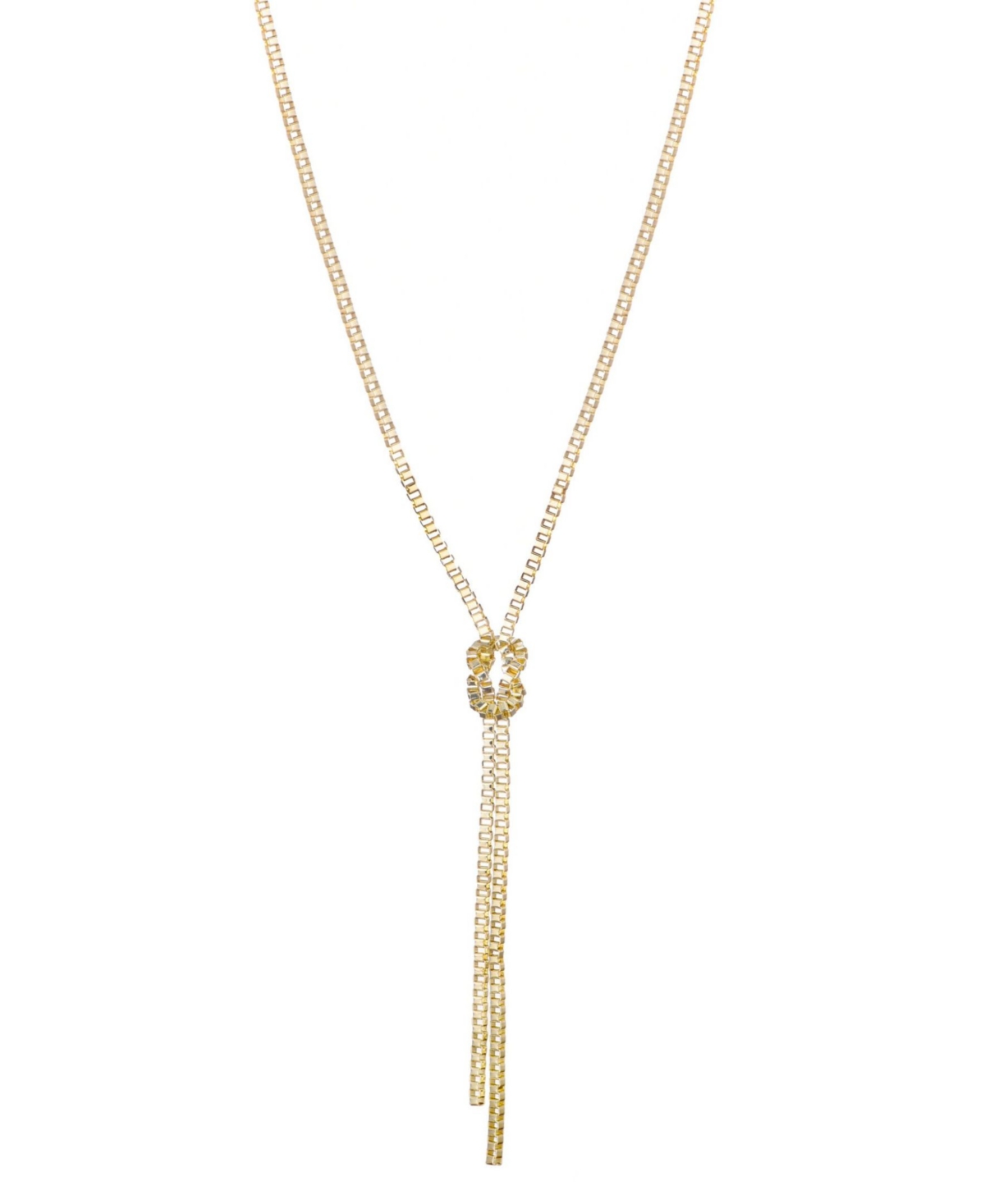 Click here for Adornia Gold 30 Knotted Box Chain Lariat Necklace... prices