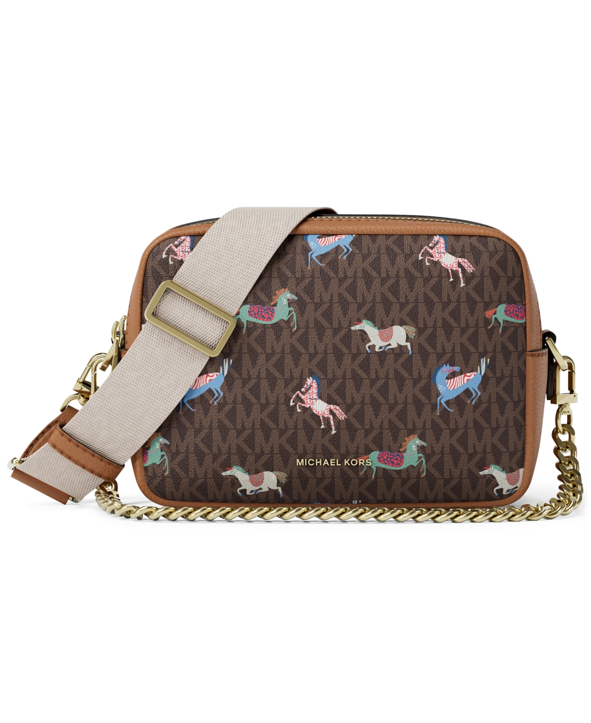 Click here for Michael Kors Bryant Mini Double Zip Chain Crossbod... prices