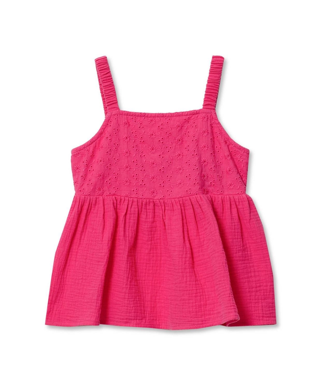Click here for Lands End Girls Woven Tank Top - Hot pink prices