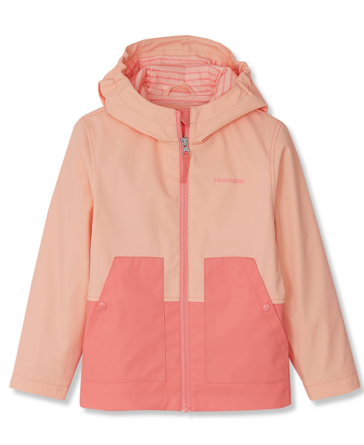Click here for Lands End Girls Water Resistant Hooded Slicker Rai... prices