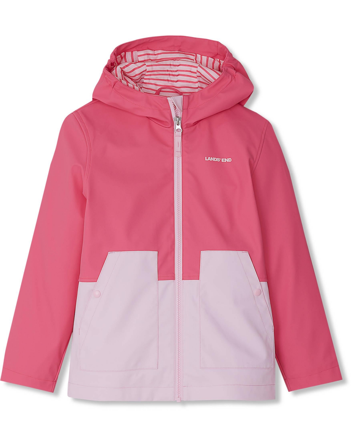 Click here for Lands End Girls Water Resistant Hooded Slicker Rai... prices
