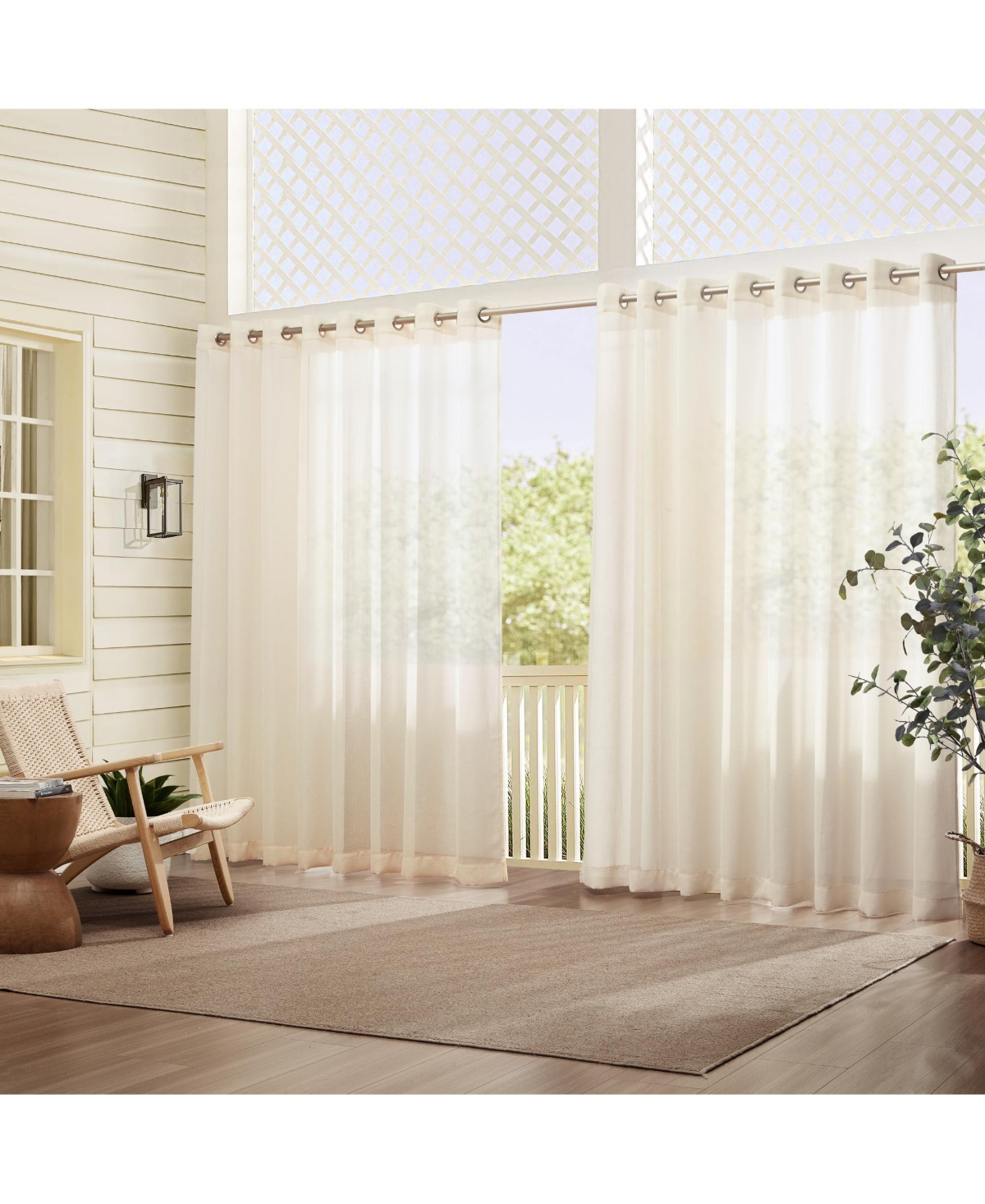Click here for Elrene Carmen Sheer 114 x 108 Extra-Wide Indoor/Ou... prices