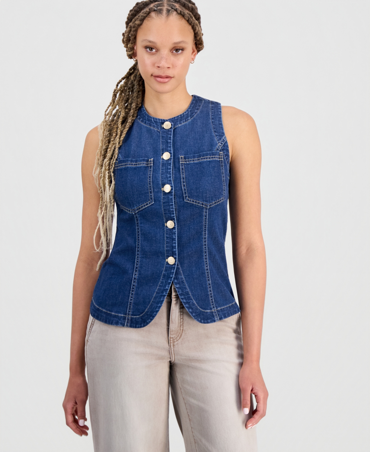 Click here for Liverpool Los Angeles Juniors Crewneck Button-Fron... prices