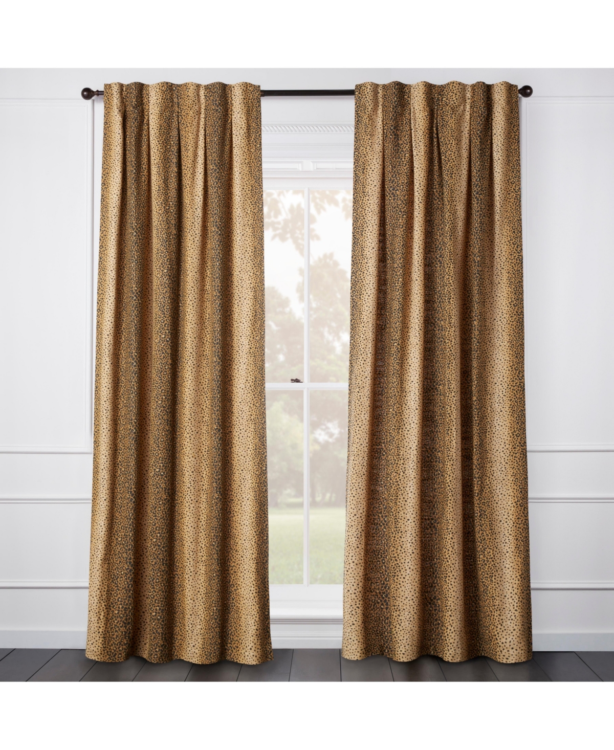 Click here for Z Gallerie Leo Leopard Curtain - Brown prices