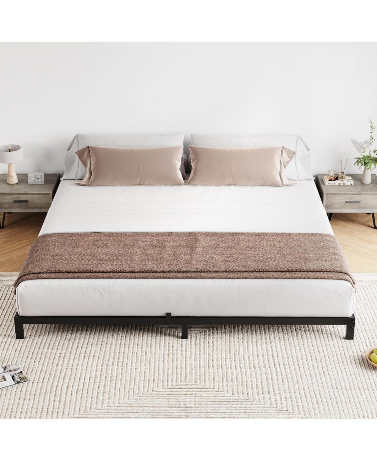 Click here for gaomon Heavy-duty metal California king bed frame... prices