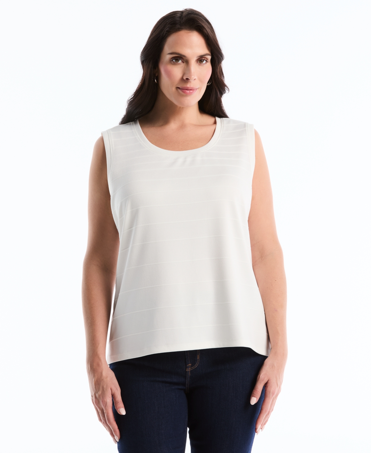 Click here for Rafaella Plus Size Ottoman Knit Sleeveless Crewnec... prices