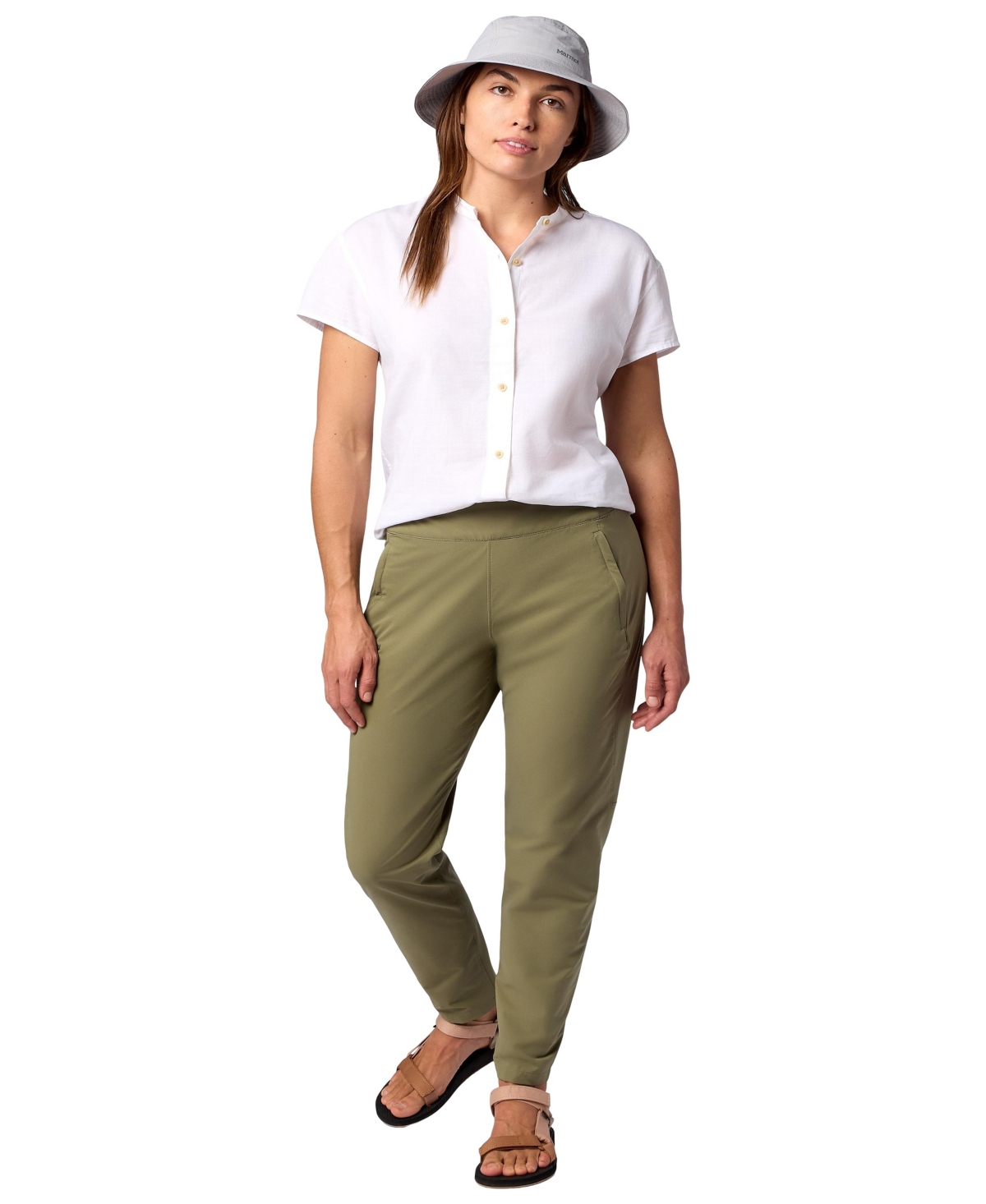 Click here for Marmot Womens Air Exchange Hybrid Pants - Olive Gr... prices