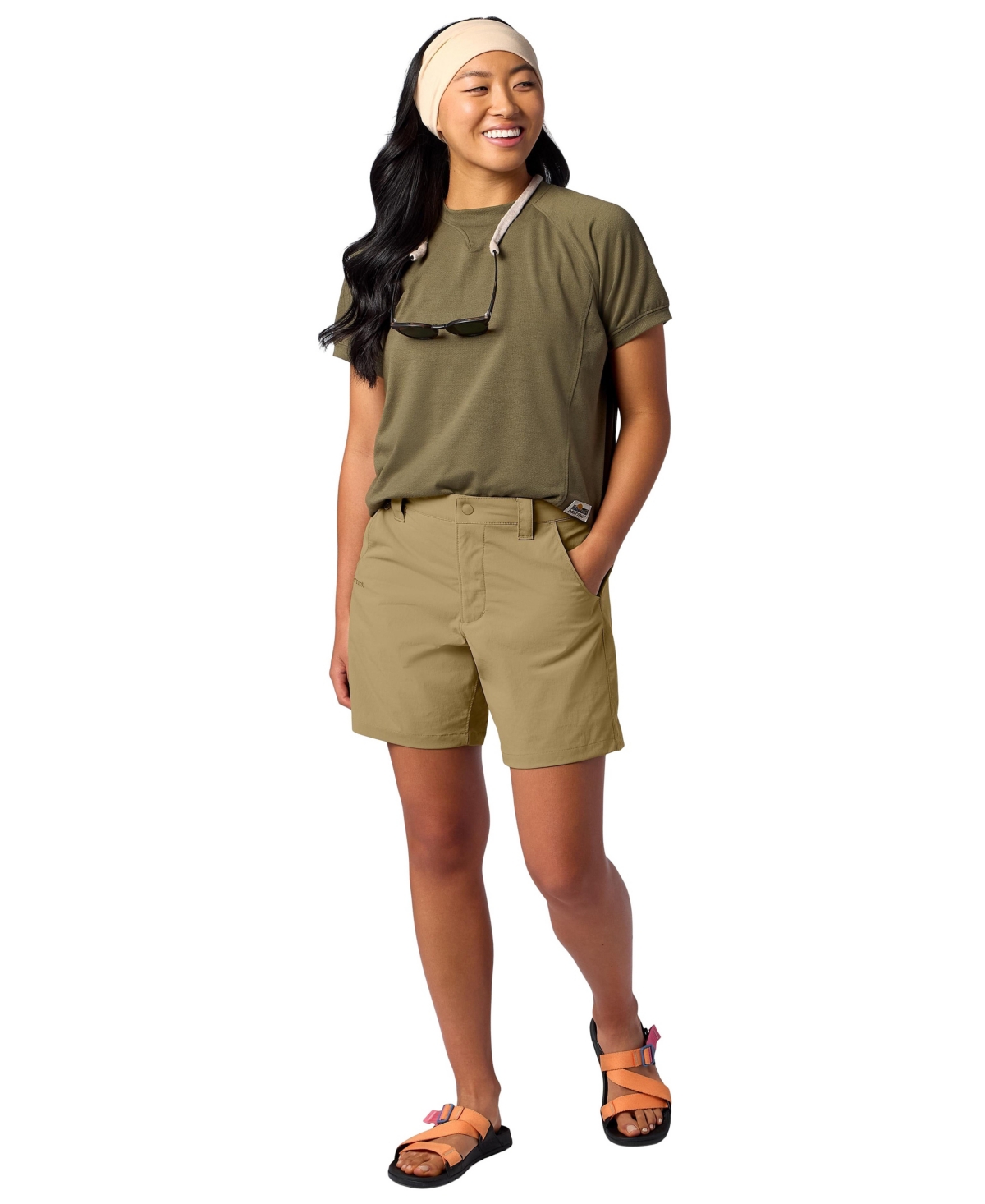 Click here for Marmot Womens Trailway Trail Shorts - Desert Khaki prices
