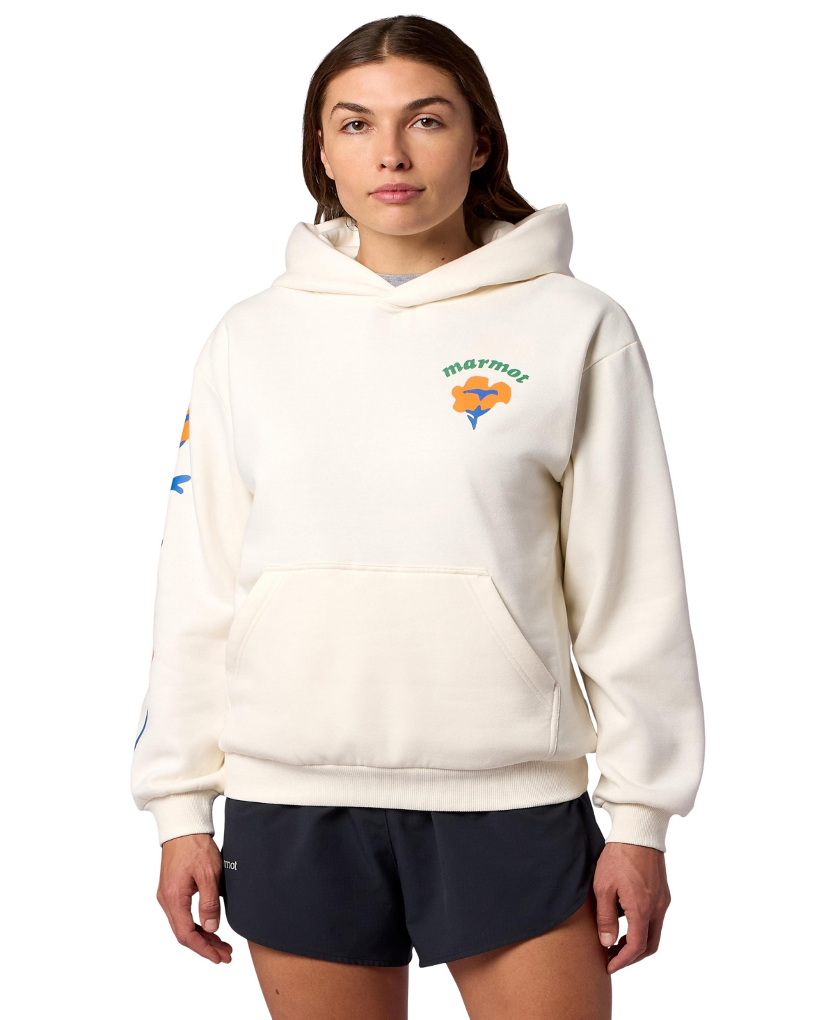 Click here for Marmot Womens Born to Bloom Hoodie - Pearl prices