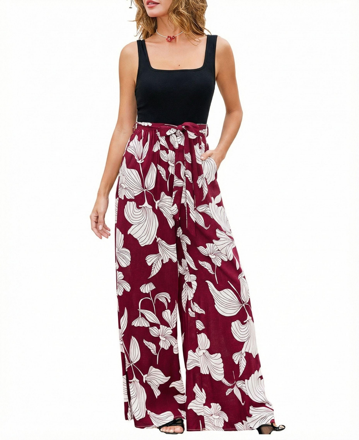 Click here for Cupshe Womens Warm Daze Tropical Jumpsuit - Black prices