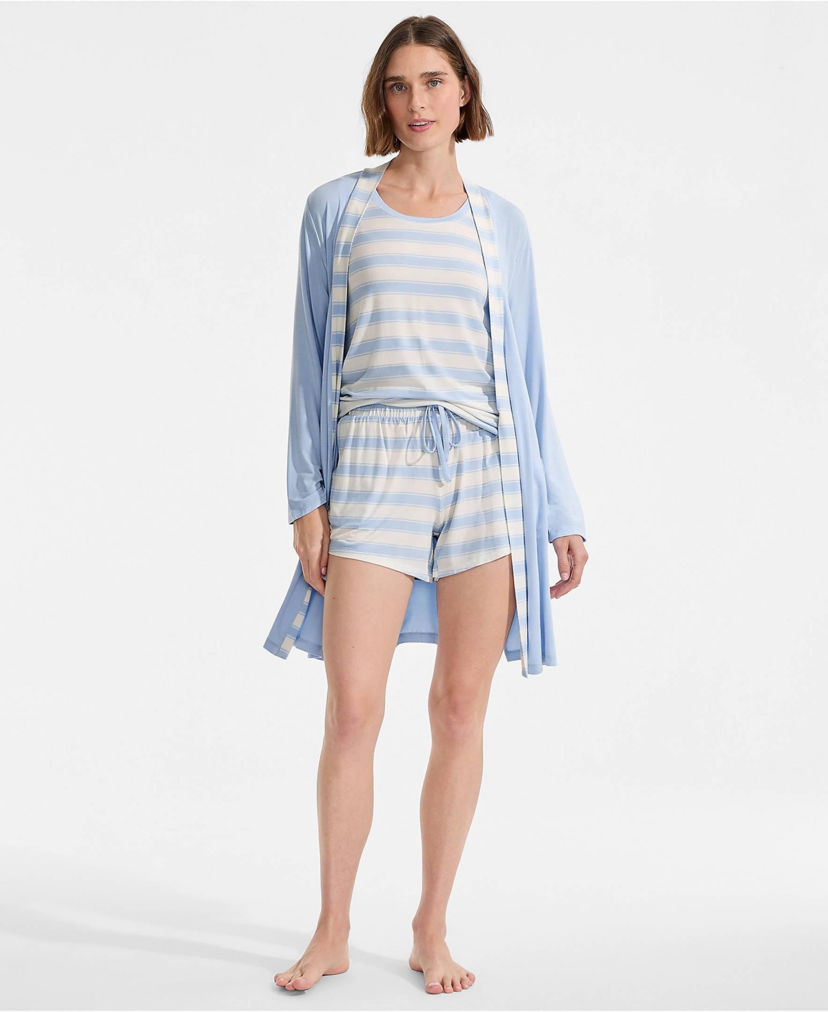 Click here for Lands End Womens Cooling 3 Piece Pajama Set - Robe... prices