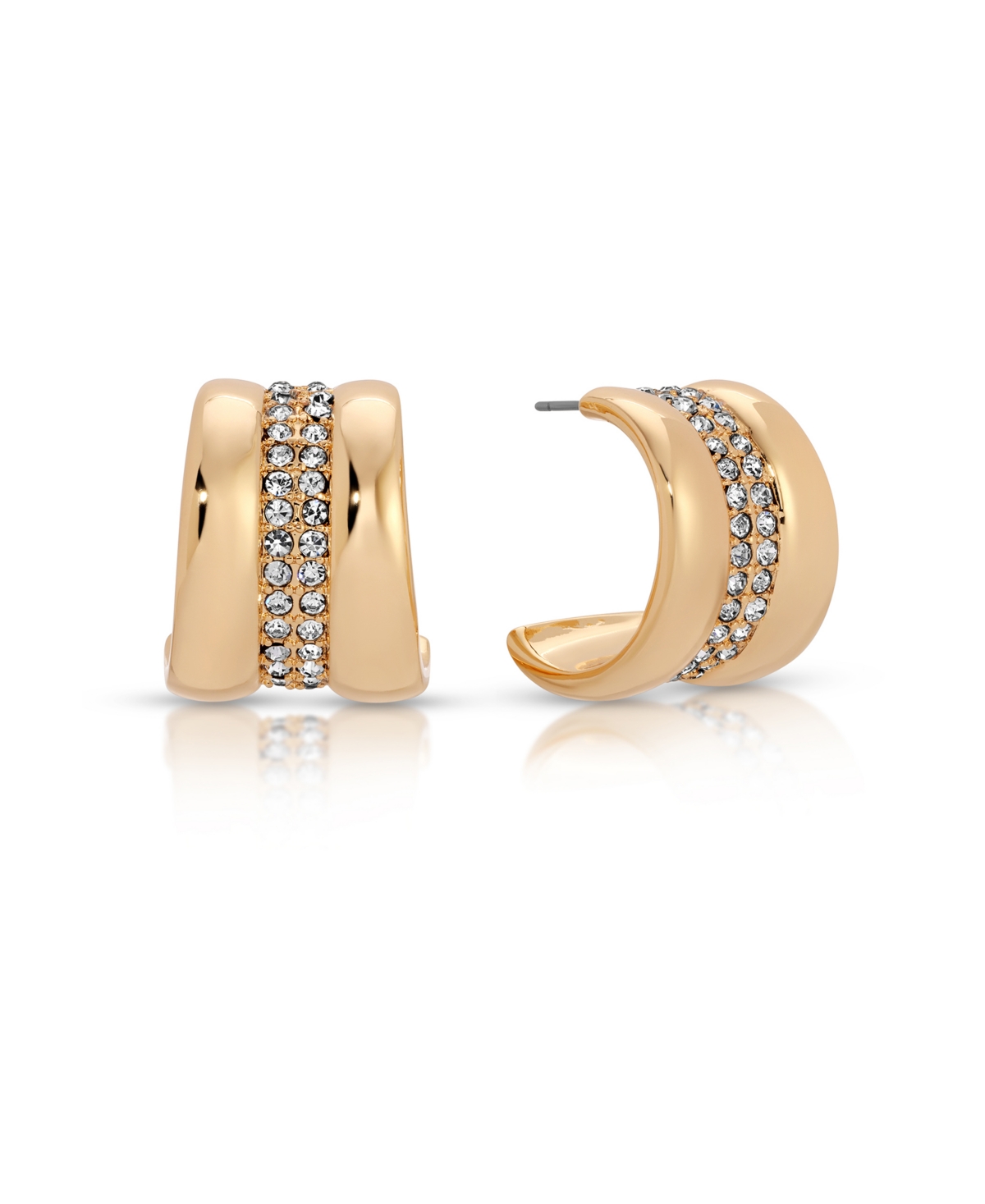Click here for Ettika Pave Center Hoop Earrings - Gold prices