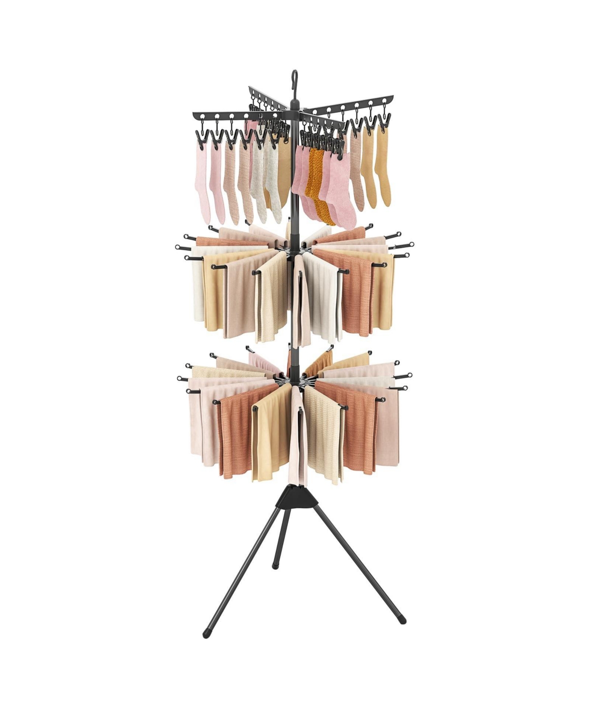 Click here for Ecooso 3-Tier Tripod Folding Clothes Drying Rack w... prices