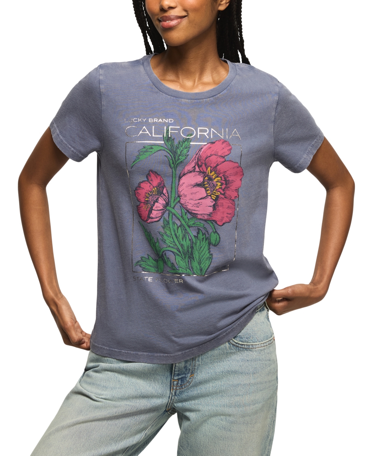 Click here for Lucky Brand Womens California Floral Graphic T-Shi... prices