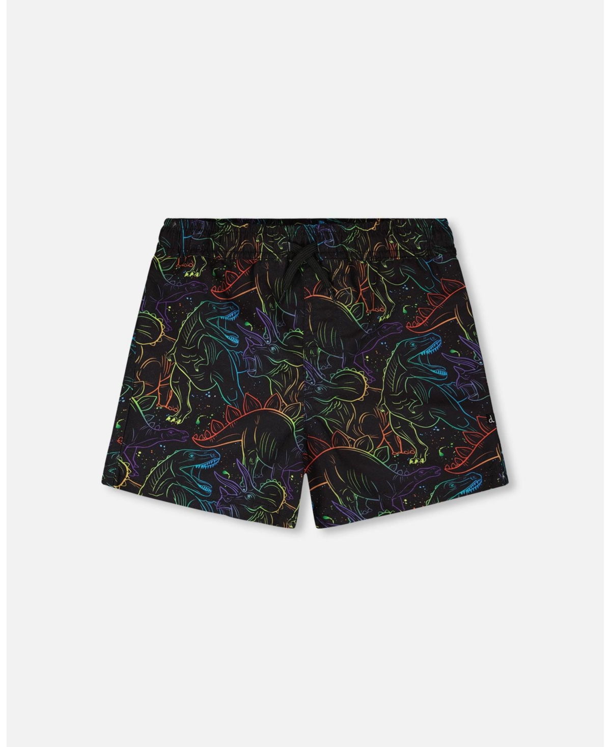 Click here for Deux par Deux Boy Swim Trunks - Black dinosaur pri... prices