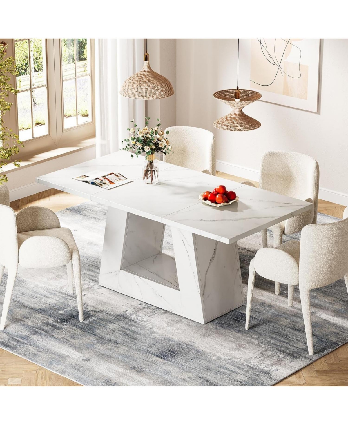 Click here for Tribesigns 63" Dining Table for 4 to 6 People... prices