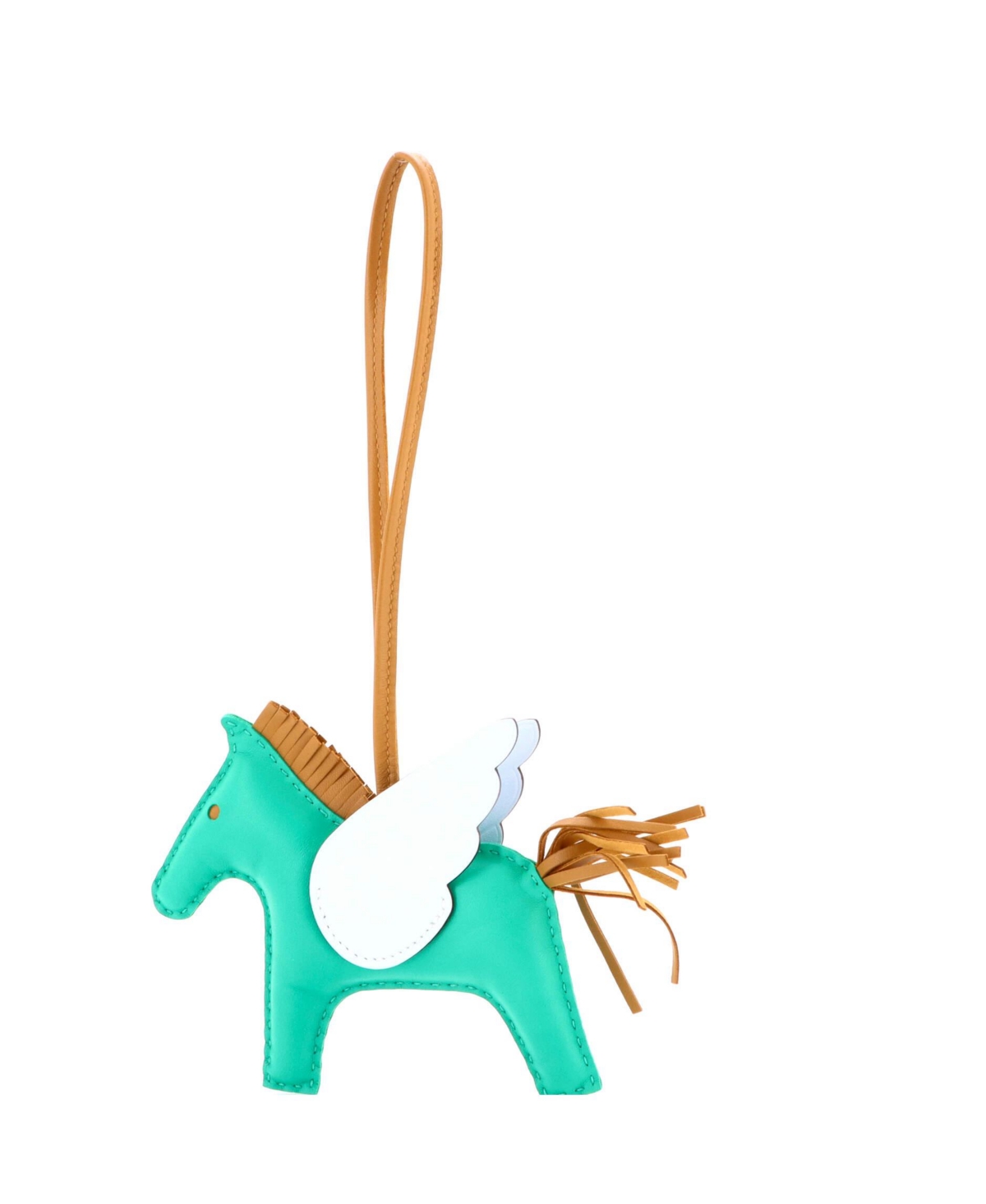 Click here for Pre-Owned HERMES Mm Pegase Rodeo Bag Charm Leather... prices