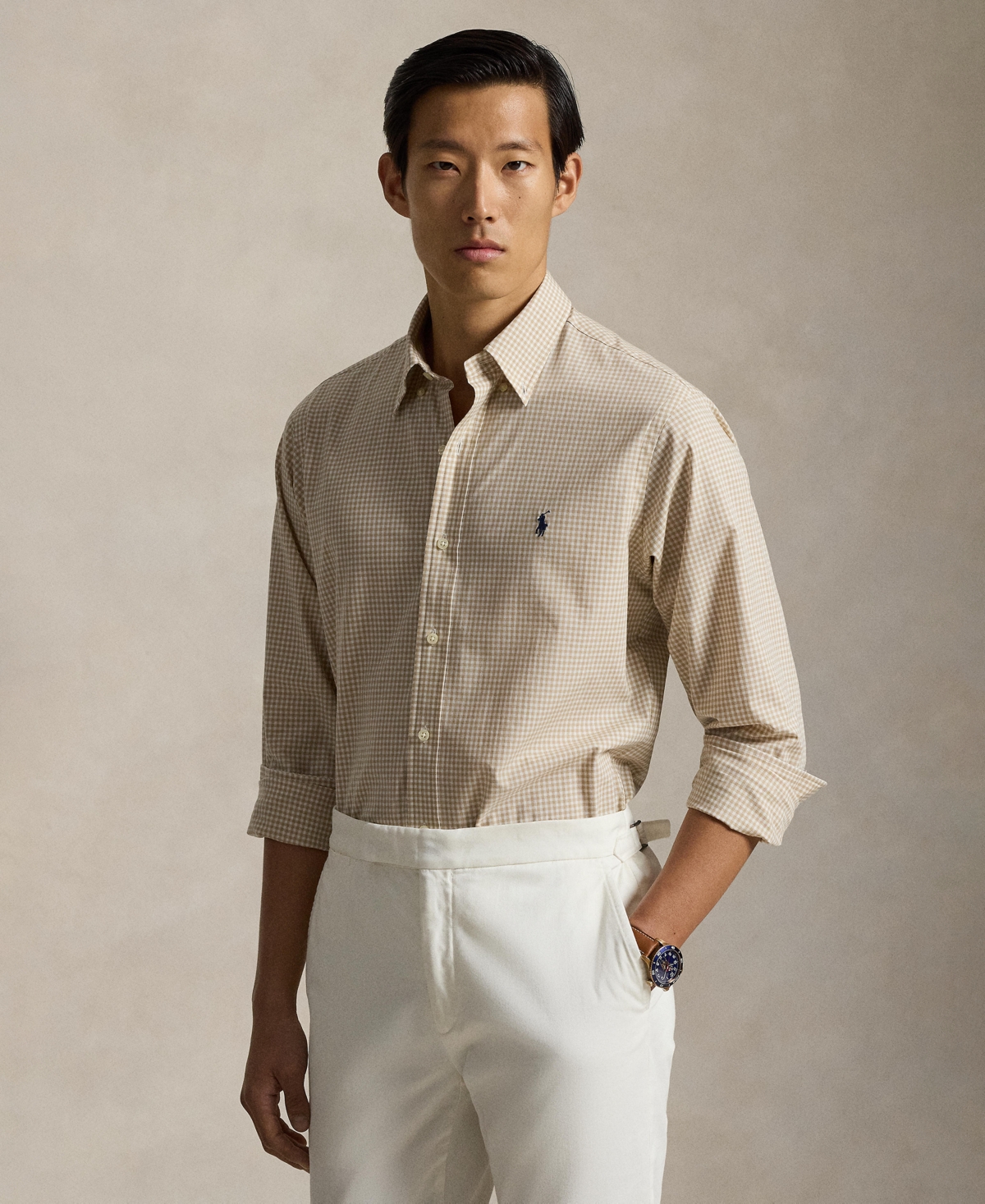 Click here for Polo Ralph Lauren Mens Classic-Fit Stretch Poplin... prices