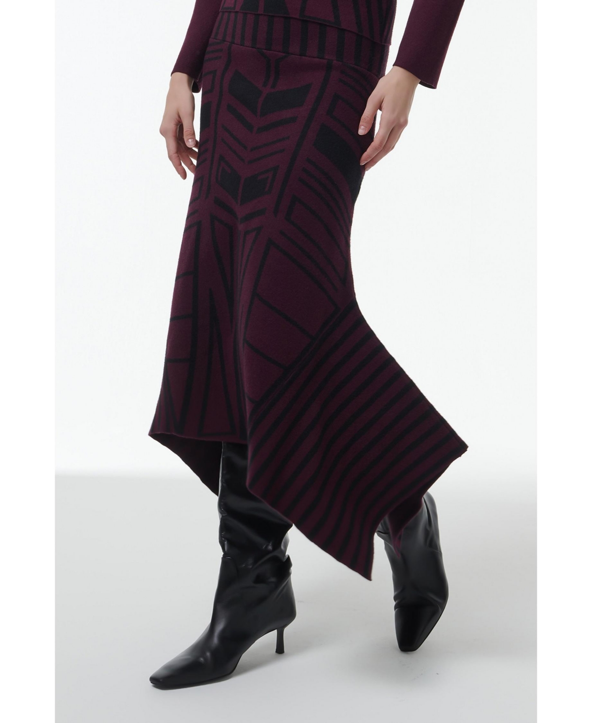 Click here for Leem Womens Geometric Jacquard Handkerchief Skirt... prices