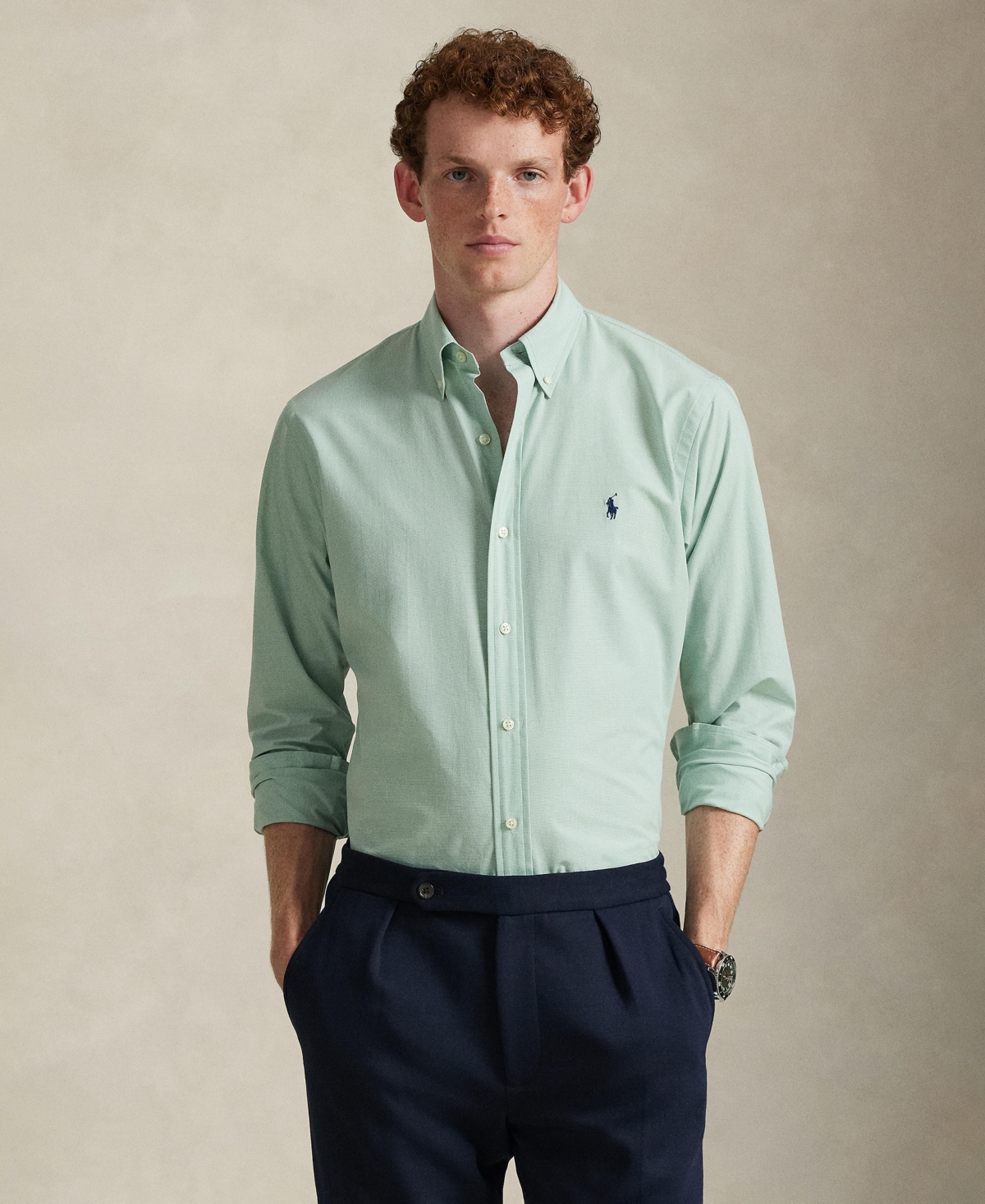 Click here for Polo Ralph Lauren Mens Classic-Fit Stretch Poplin... prices