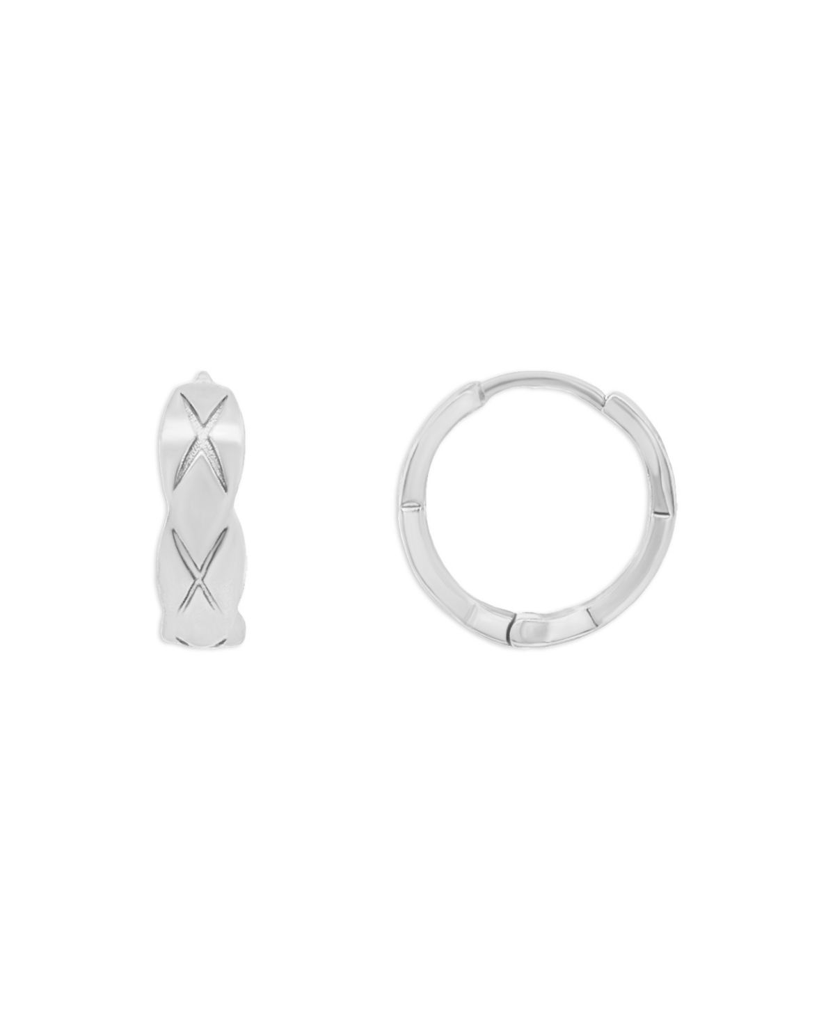 Click here for Solid X Chunky Hoop - Silver prices