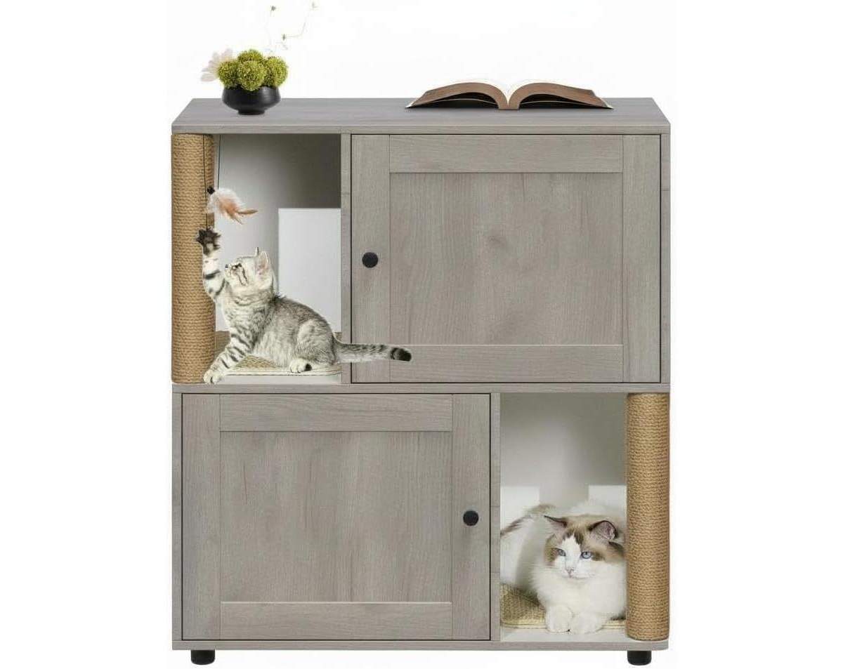 Click here for gaomon Double Room Cat Litter Box Enclosure for 2... prices