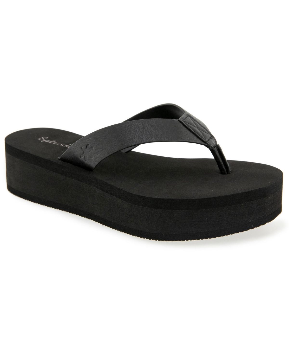 Click here for Splendid Womens Quintana Eva Wedge Flip-Flop - Bla... prices