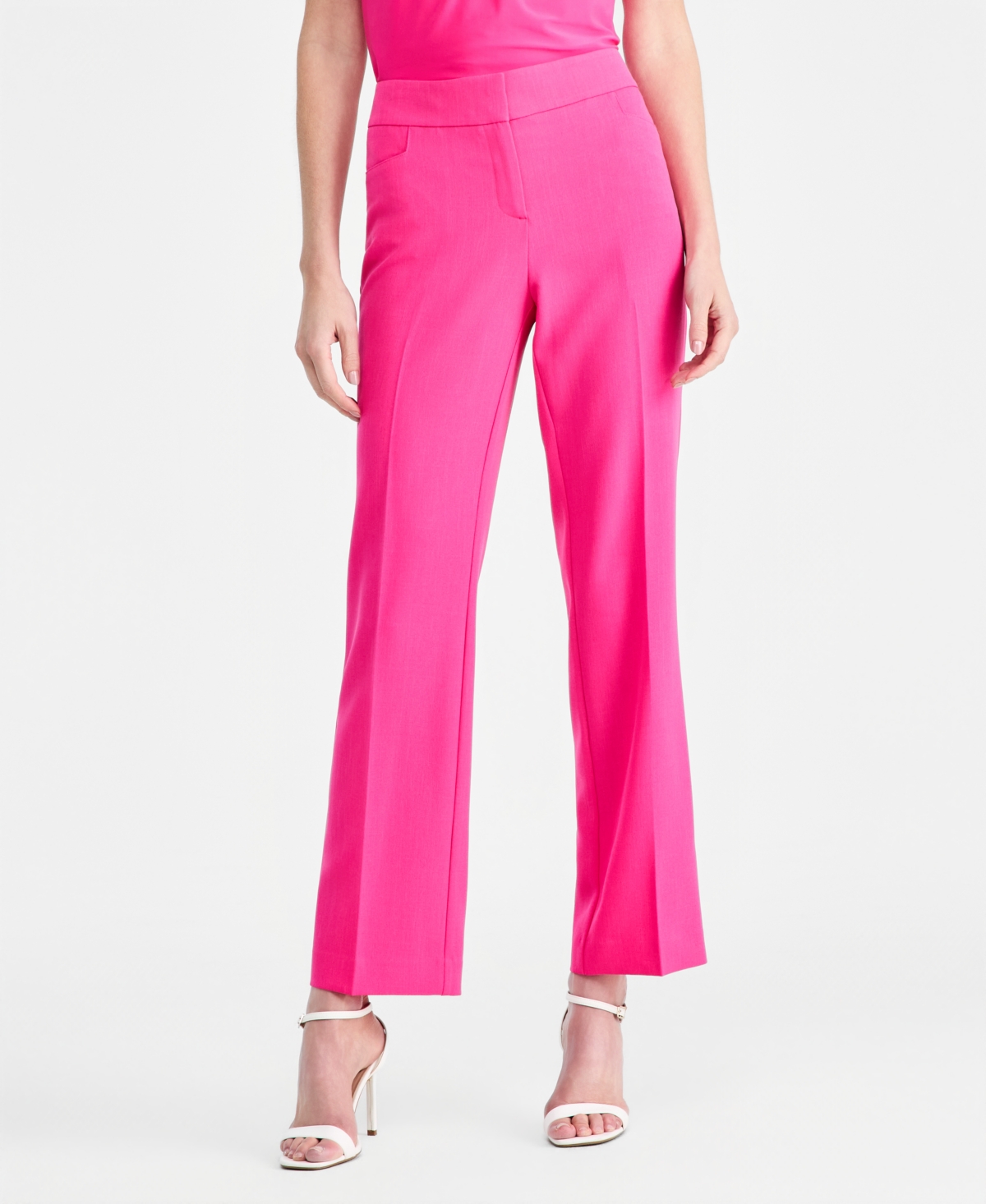 Click here for Kasper Womens Stretch-Crepe Straight-Leg Pants - P... prices