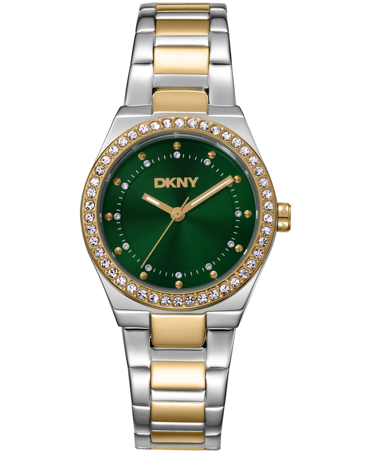 Click here for Dkny Womens Green Dial Crystal Dial Markers Crysta... prices