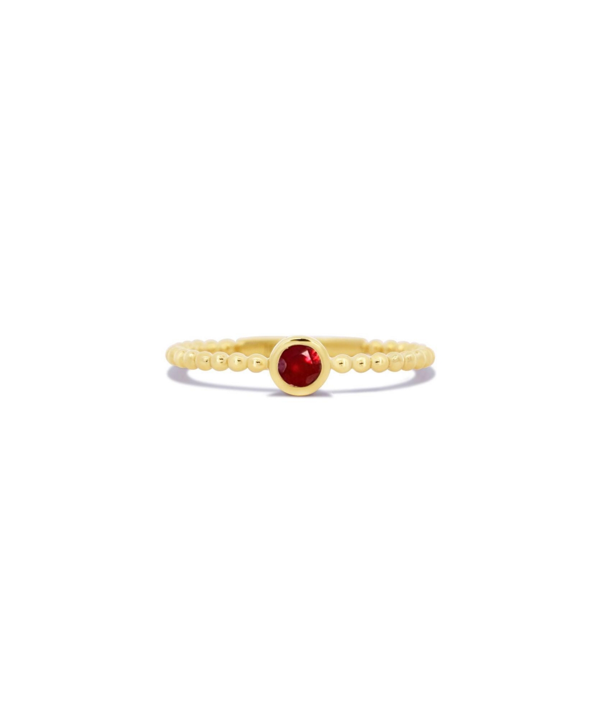 Click here for The Lovery Gold Beaded Ruby Ring 14K Gold - Ruby prices